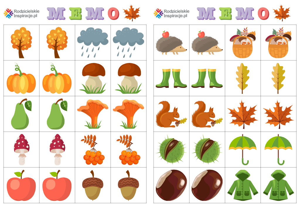 Memory do druku za darmo - RodzicielskieInspiracje.pl