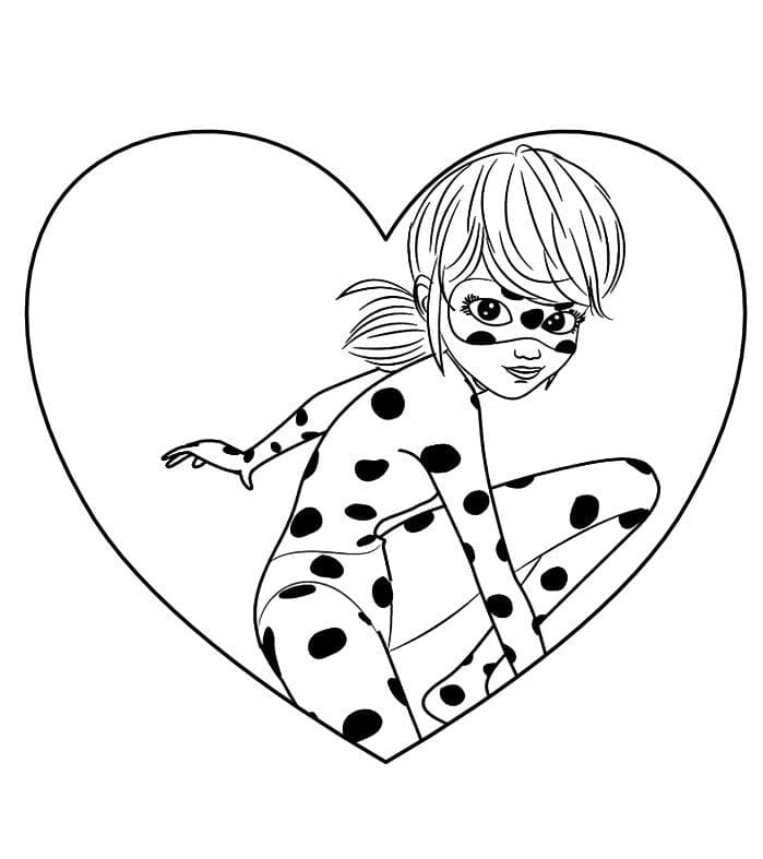 Miraculum kolorowanki do druku - Biedronka i Czarny Kot