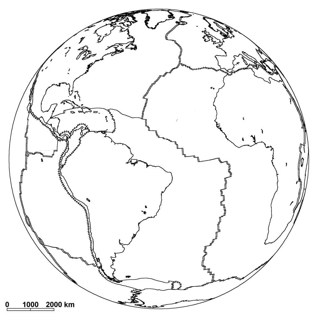 Mapa Świata do druku. Kolorowanka, szablon, kontury