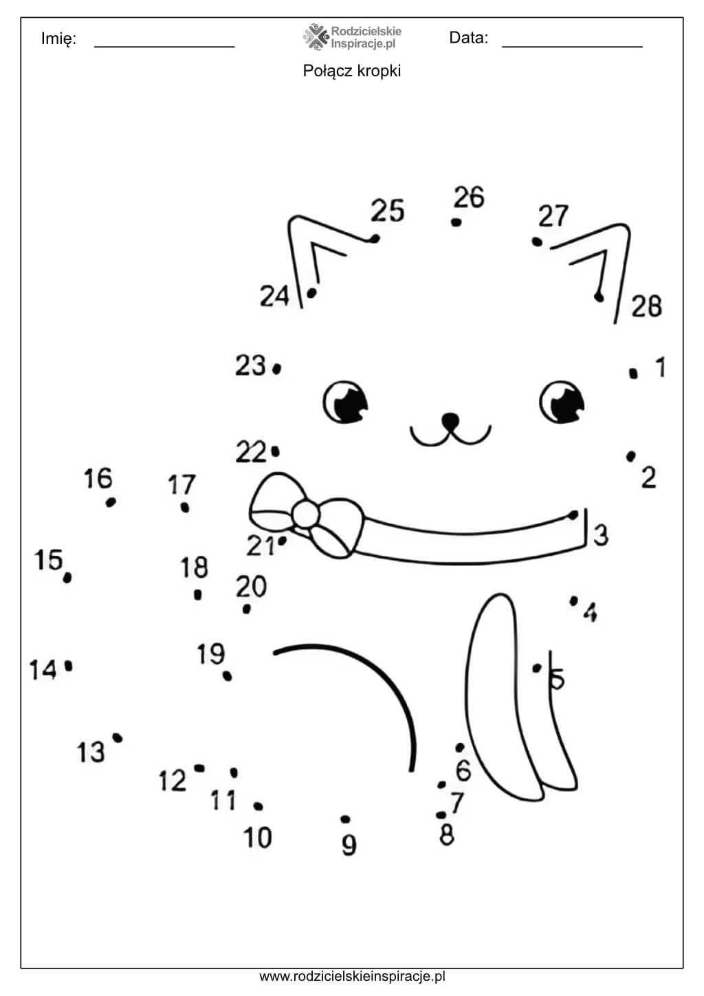 Połącz kropki do druku. Łączenie kropek w PDF dla dzieci i dorosłych