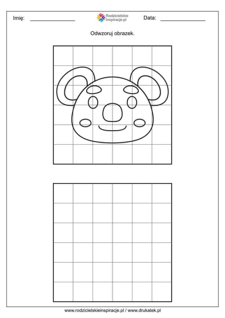 Odwzoruj obrazek karty pracy do druku w PDF za darmo
